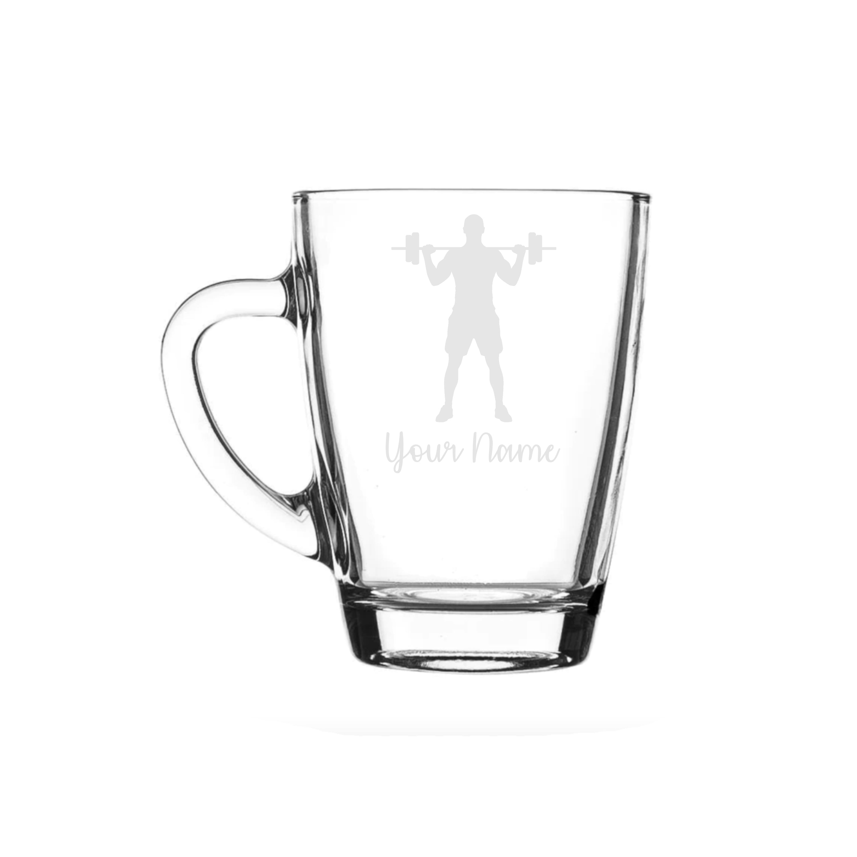Personalised Weight Lifting Glass Mug – Signature Moments UK