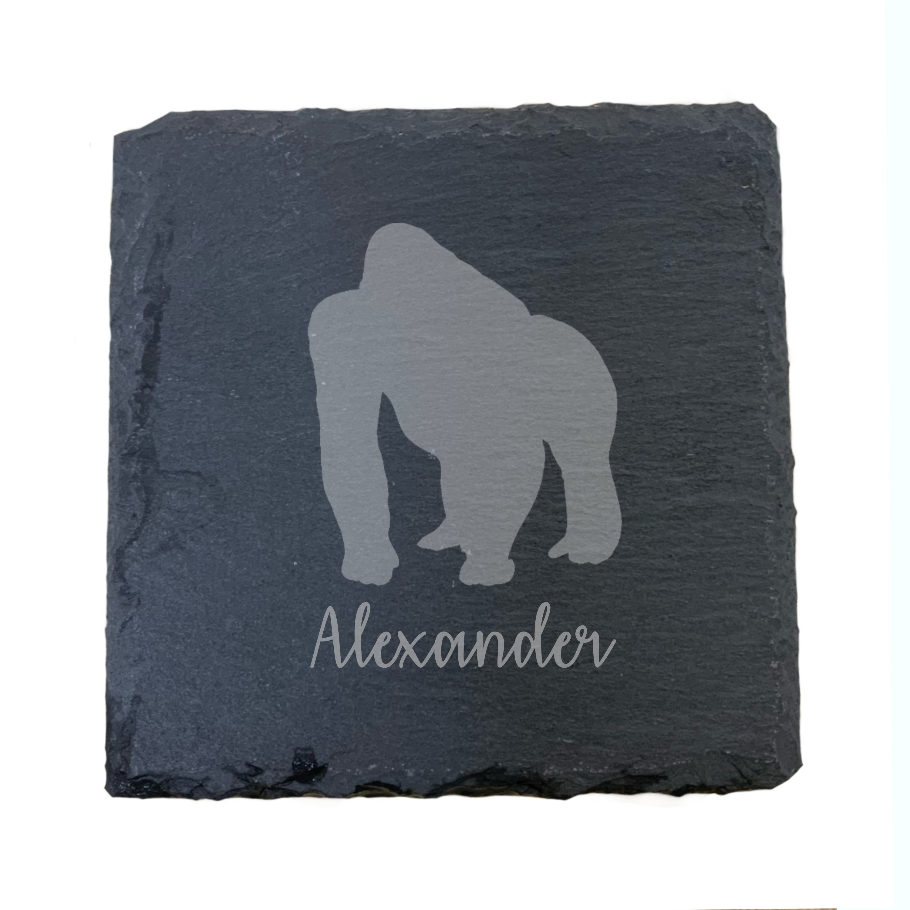 Personalised Gorilla Slate Coaster – Signature Moments UK