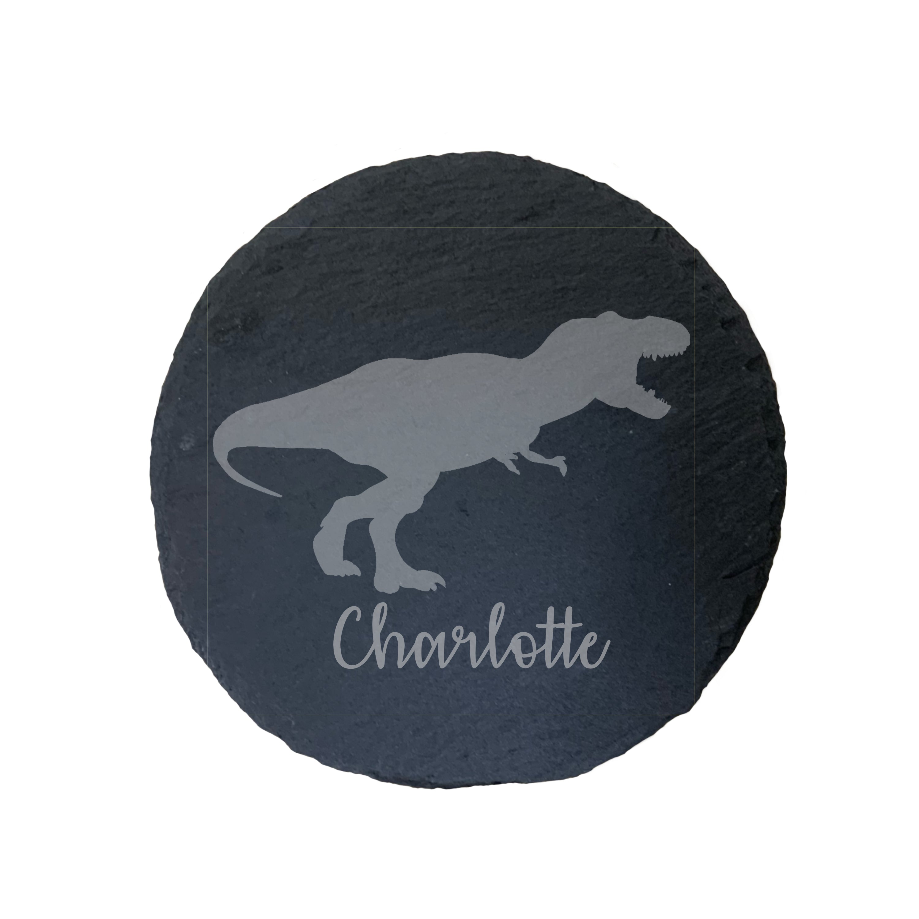Personalised T-Rex Tyrannosaurus Rex Dinosaur Slate Coaster – Signature ...